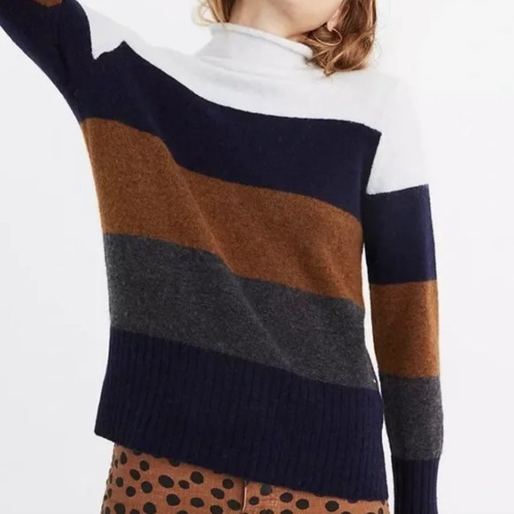 Madewell | Sweaters | Madewell Inland Striped Turtleneck Sweater In ...